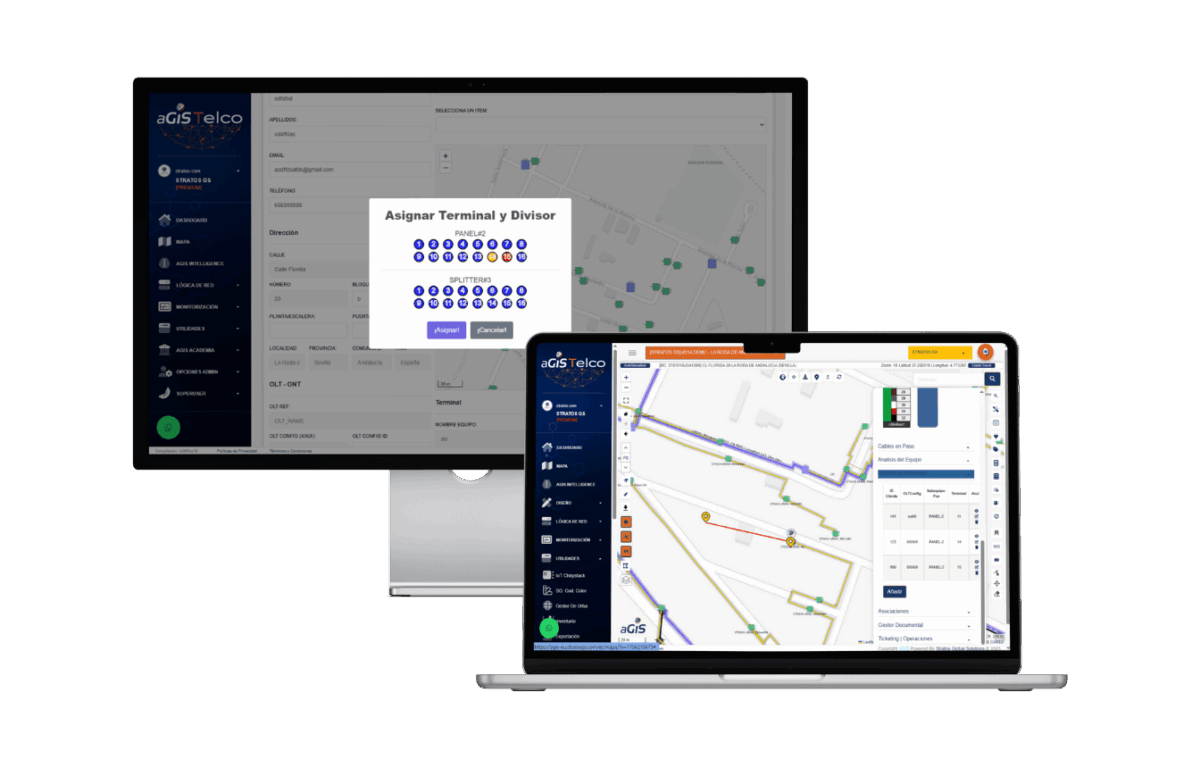 Software GIS para FTTH • aGIS TELCO • Stratos GS